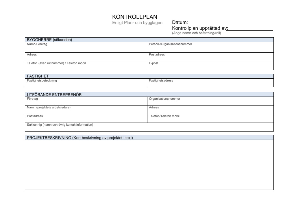 Gratis kontrollplan mall - Enligt Plan- och bygglagen (PDF) | CDC AB