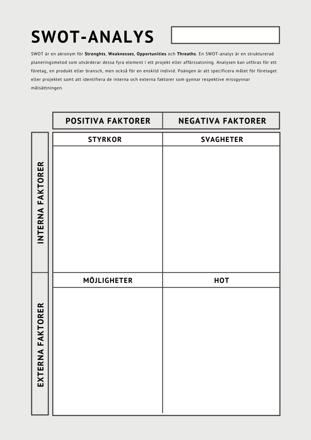 SWOT-analys för köpcentrum: Styrkor, svagheter, möjligheter & hot | CDC AB
